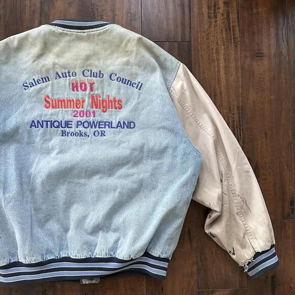 Port and Company | Jackets & Coats | Vintage Oregon 9s Denim Varsity ...